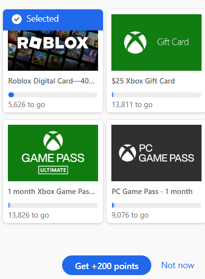 How to complete the exclusive offer for points - Microsoft Q&A