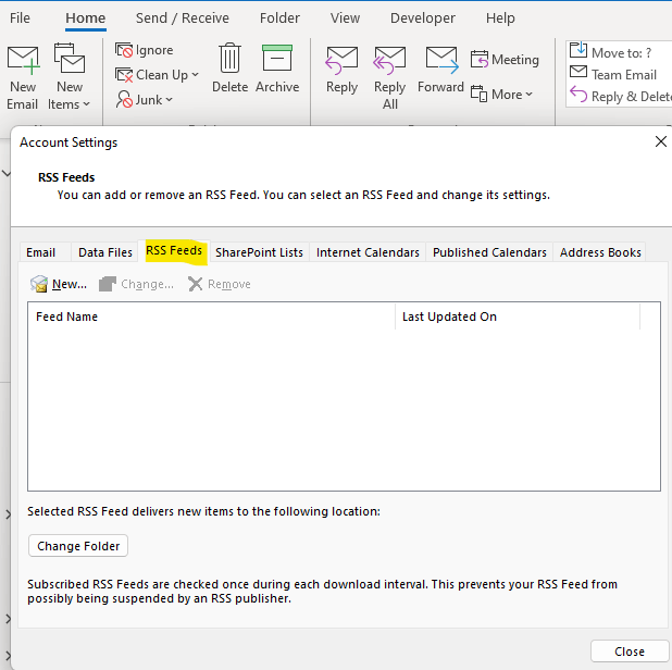 Emails are going into RSS feed folder - Microsoft Q&A