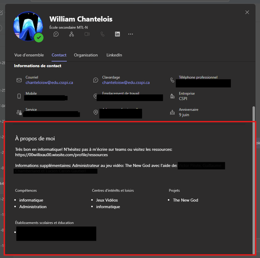 How to edit our about section in Microsoft Teams - Microsoft Q&A