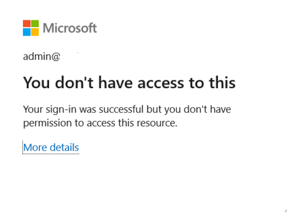 Outlook succesfully signed but don't have permission - Microsoft Q&A