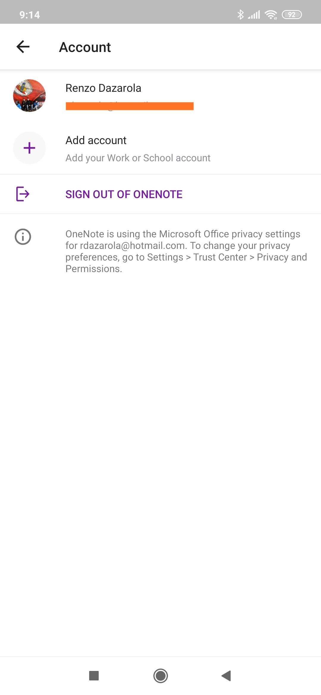 Add another account to Android OneNote - Microsoft Q&A