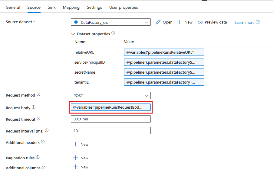 ADF Resource Manager ContinuationToken not working - Microsoft Q&A