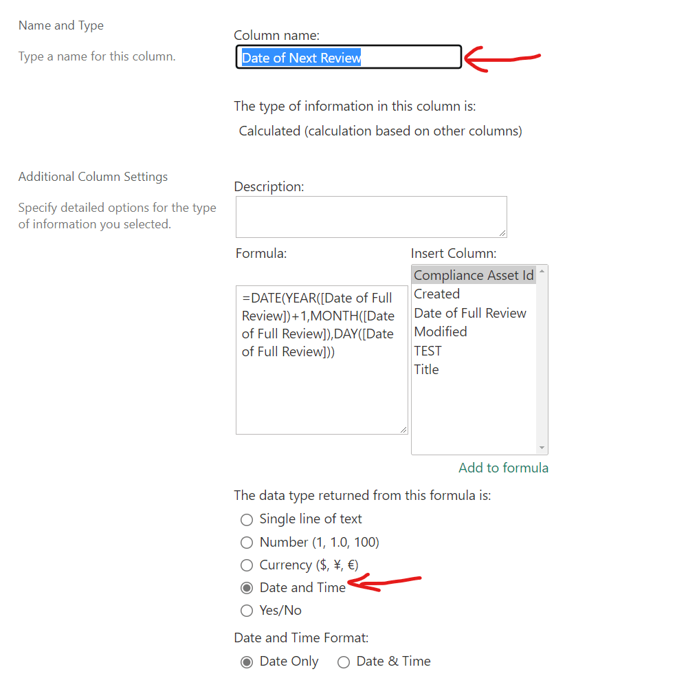 SharePoint - Set Review Date - Microsoft Q&A