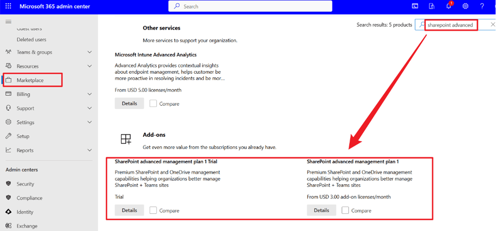 Can we purchase only 2 or 3 SharePoint Advanced Management licenses to ...