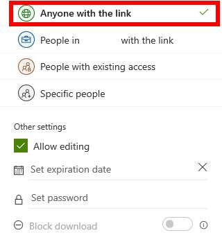 'Link expiry' not visible - Microsoft Q&A
