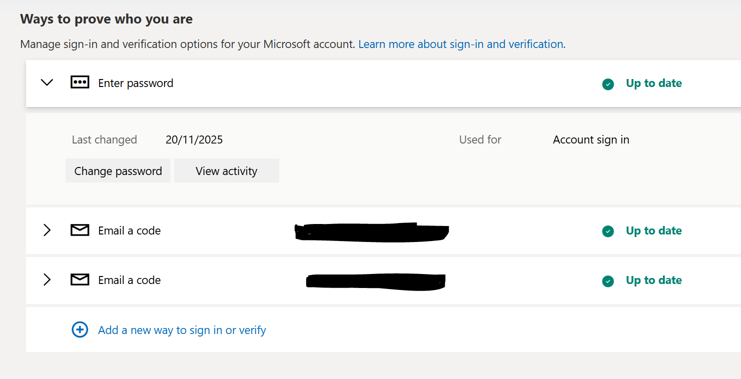 Can't delete one of my two verification email for login - Microsoft Q&A
