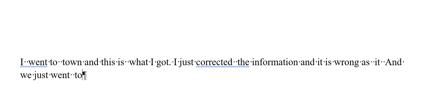 Extra spaces between words being added when I type. Already tried the ...