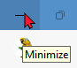 How to remove small yellow box with "Minimize"? - Microsoft Q&A