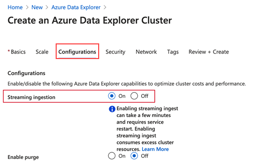 How to achieve streaming ingestion for ASA input to ADX? - Microsoft Q&A