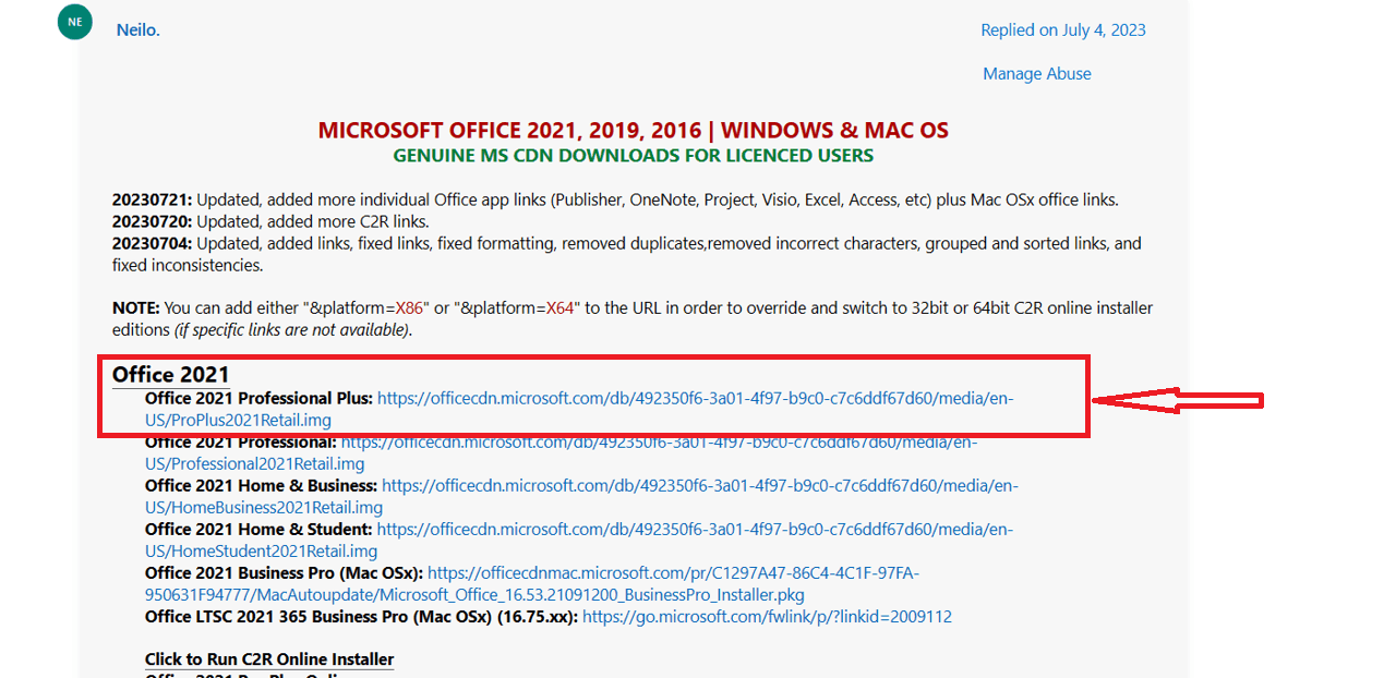 Hello, is this link is secure for Office Pro Plus 2021 download or not ...