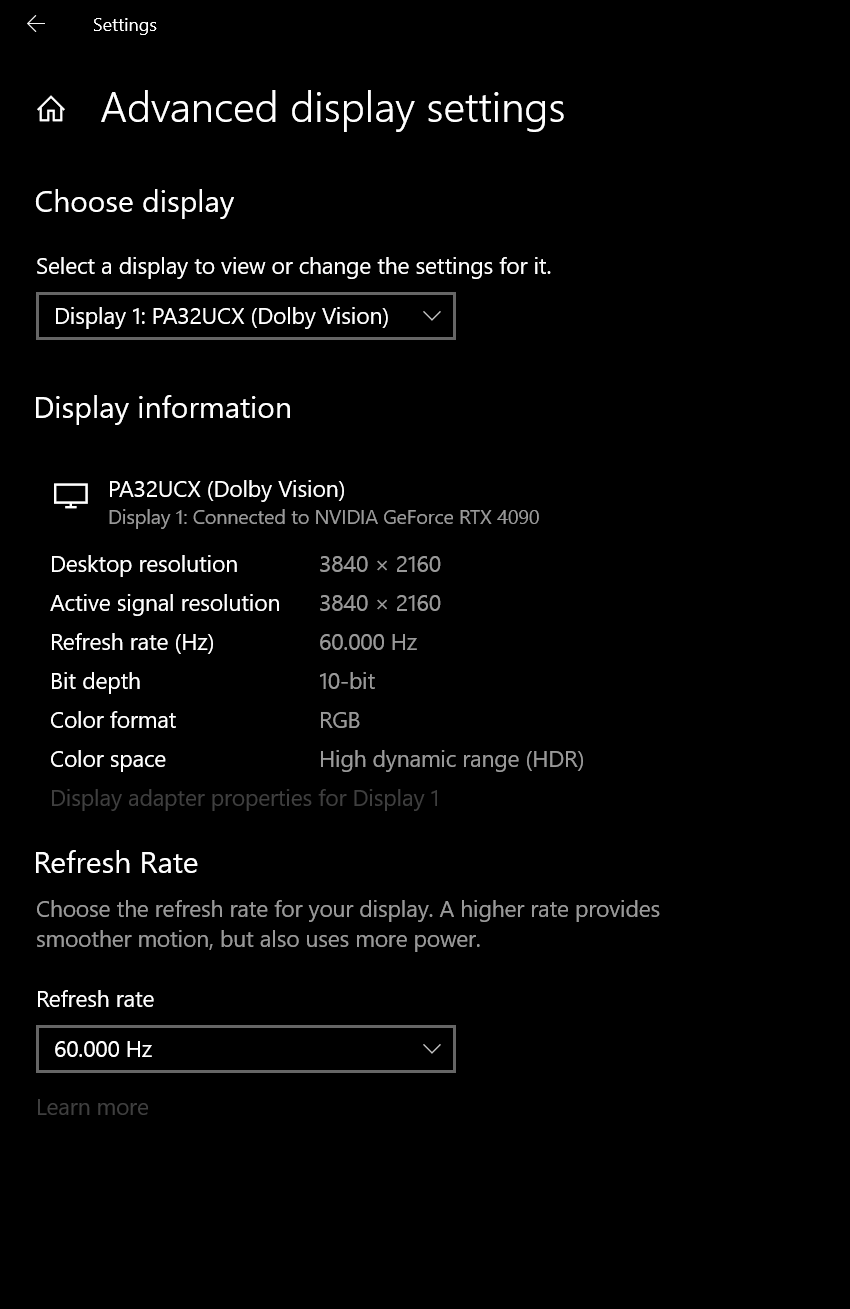 How to keep HDR display mode while the desktop PC is on external ...