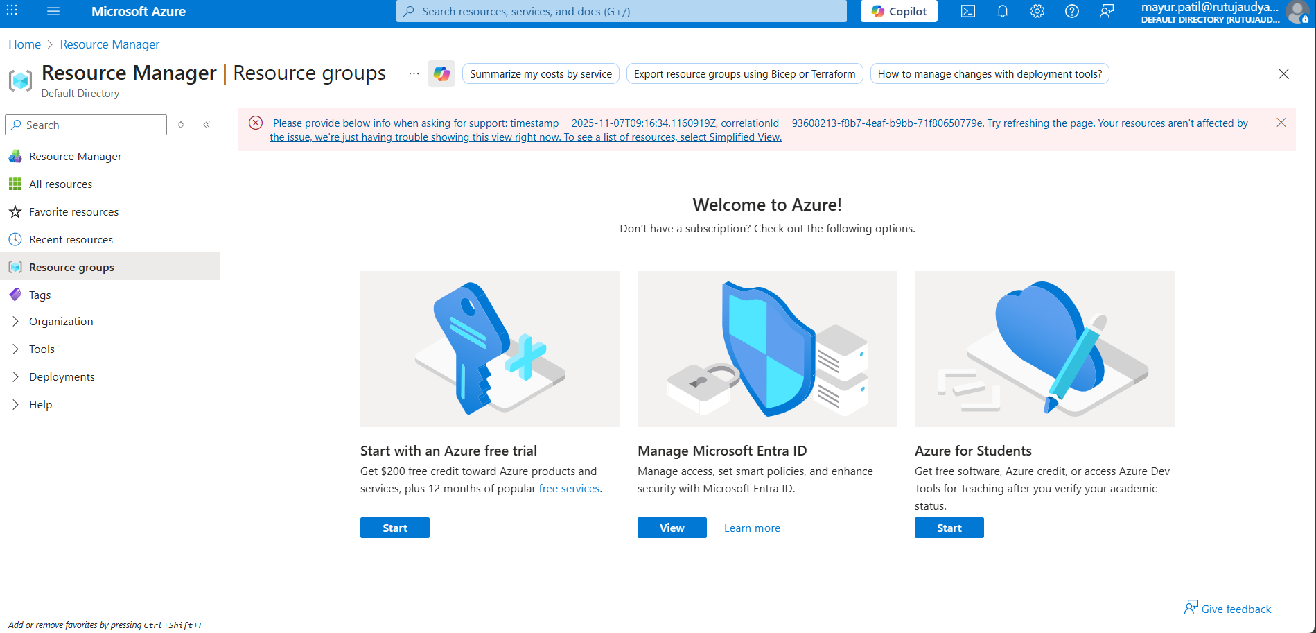 Is there any outage in Microsft azure on 7-11-2025 - Microsoft Q&A
