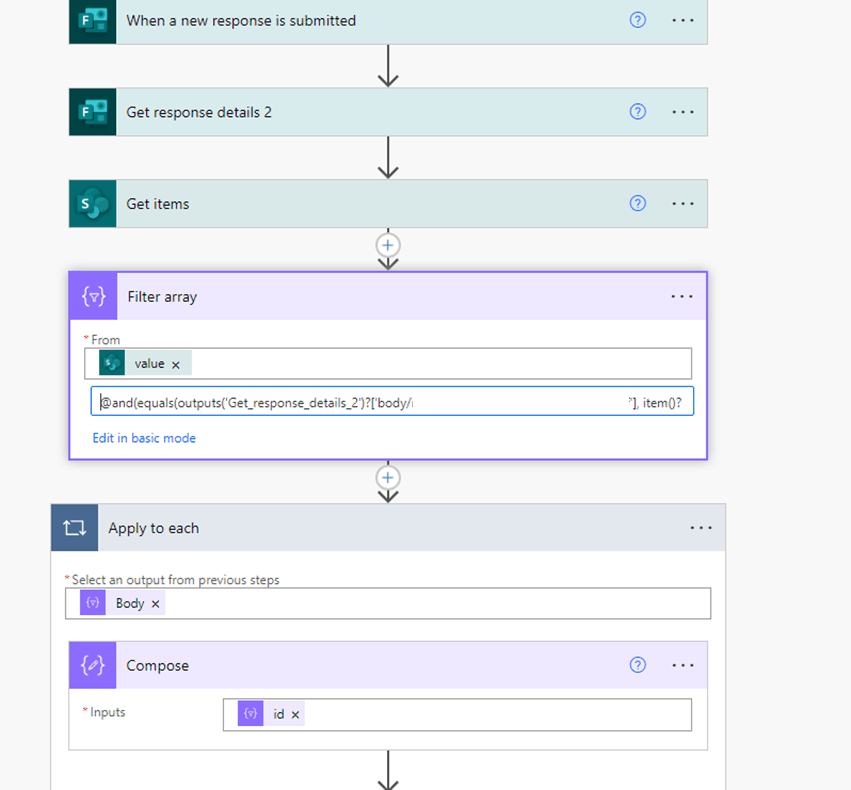 When form is submitted - update existing list item - Microsoft Q&A