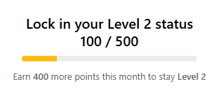 I was a level 2 microsoft rewards user, but then later I logged in next ...