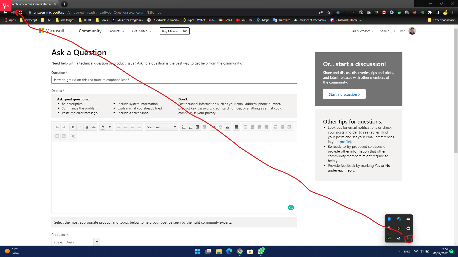 How do I get rid of this red mute microphone icon? - Microsoft Q&A