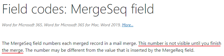 Word - Merge Field syntax - Microsoft Q&A