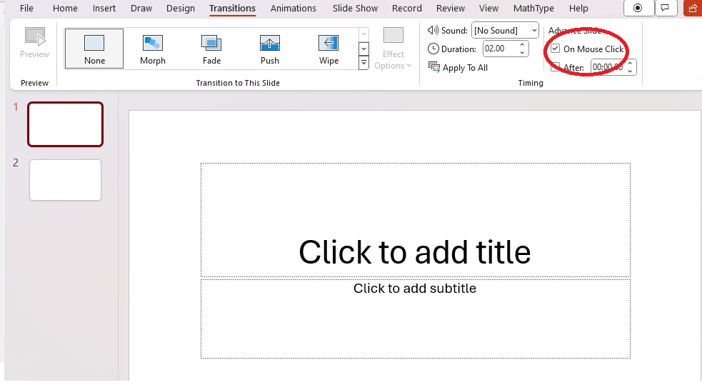The PowerPoint slide often continues on its own without me clicking the ...
