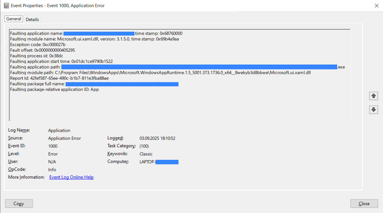 GPU process exited unexpectedly: exit_code=34 ONLY MAUI Windows WebView2 - Microsoft Q&A