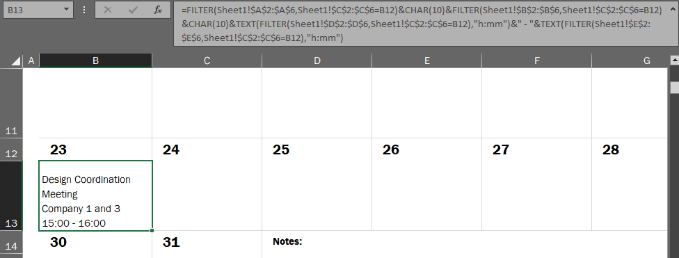 Convert Excel table to Calendar template - Microsoft Q&A