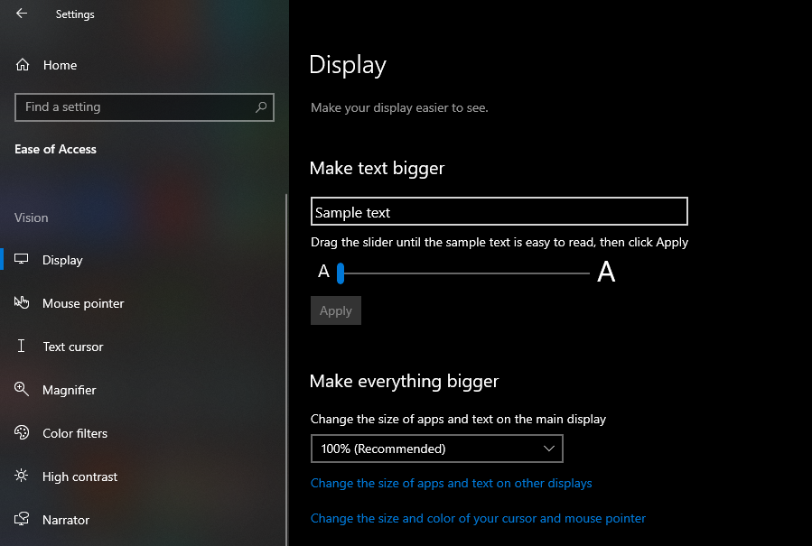 need to reset to regular text display size - Microsoft Q&A