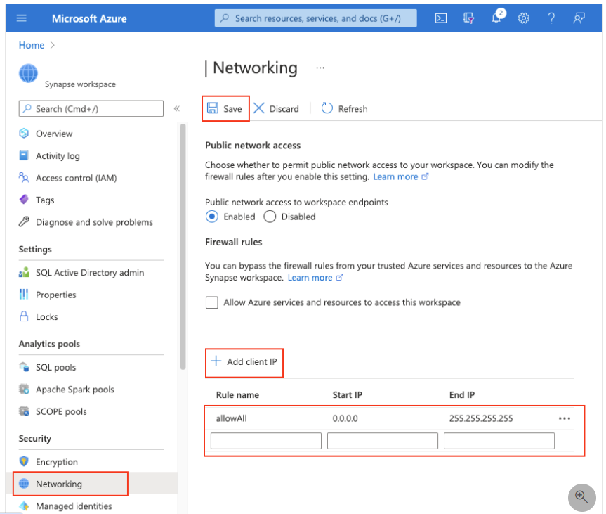Need to pull a report of all Configured Synapse workspace along with ...