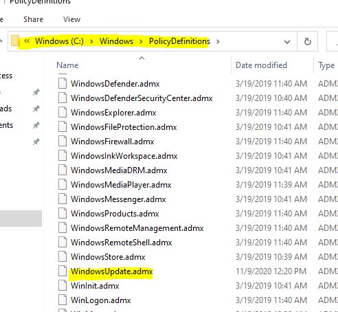 Group Policy Windows Update is not displayed - Microsoft Q&A