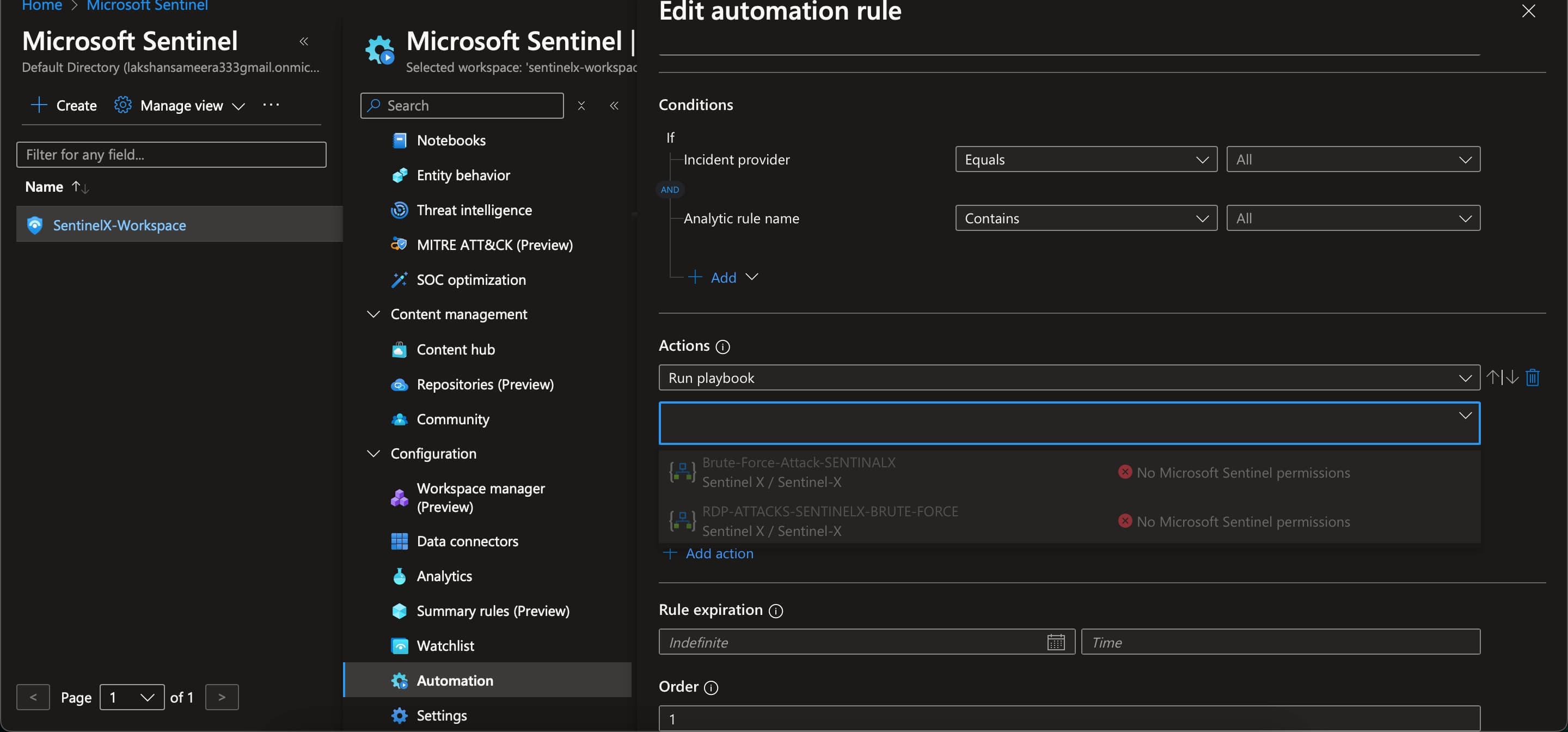 Error giving permission to Logic Apps from Microsoft Sentinel ...