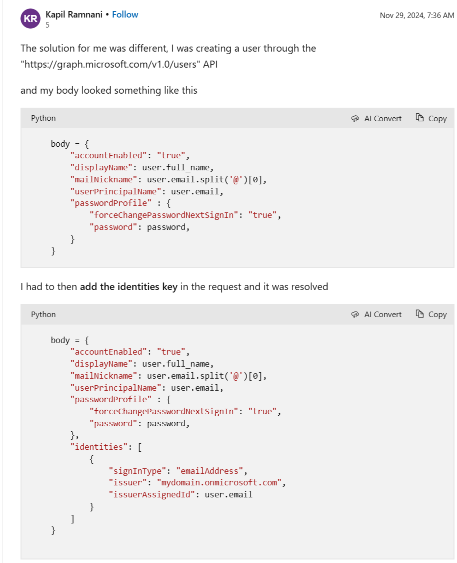 Azure AD B2C Entra - sign in user flow - AADB2C90278 Unable to validate the information provided ...