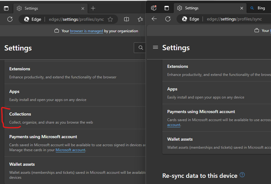 Edge Collections - missing export to Word, Excel & OneNote functionality. - Microsoft Q&A