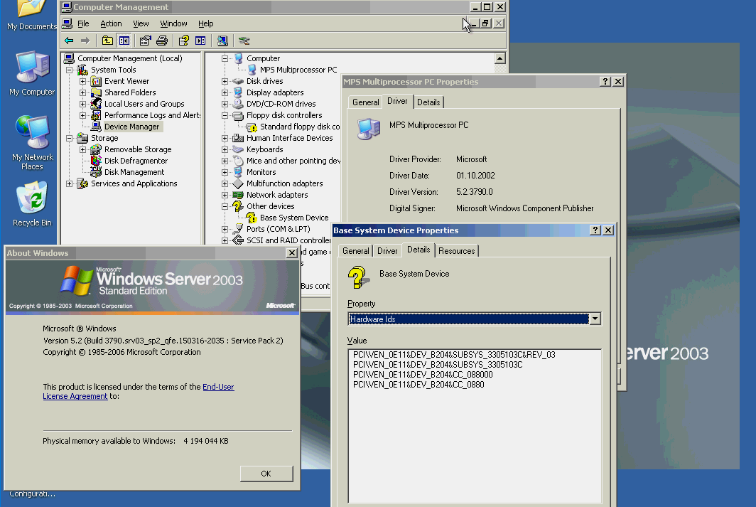 Windows Server 2003 - "It is now safe to turn off your computer ...
