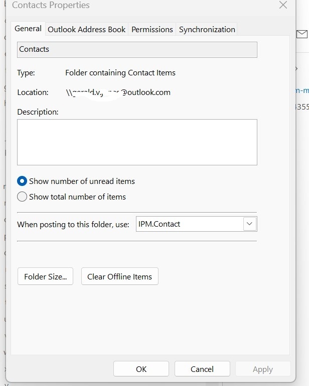 Outlook 2021 Address book not showing contacts - Microsoft Q&A