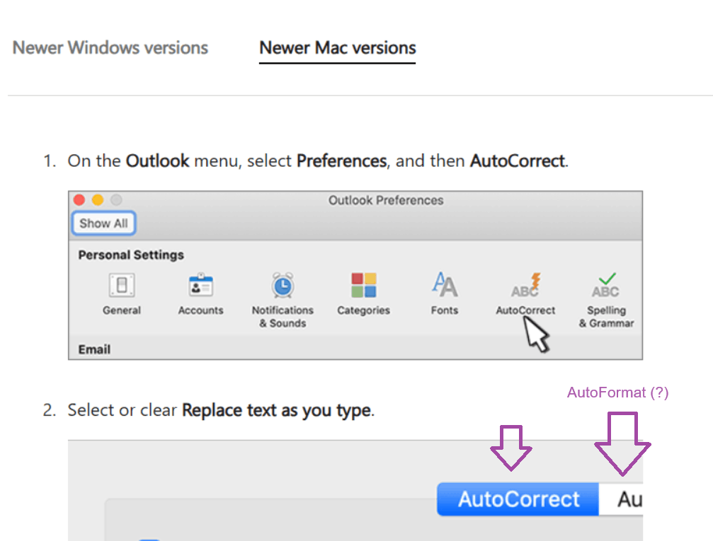 Turn back on Auto bullets and Number lists for Outlook Mac - Microsoft Q&A