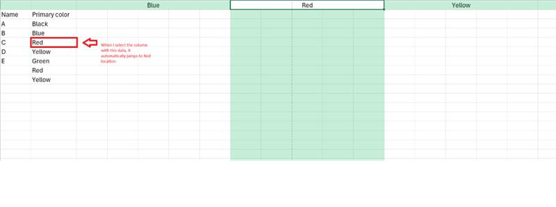How to get Excel to jump to a defined cell or range further across the sheet dependent on value ...