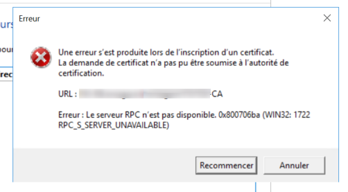 ADCS RPC issue - Microsoft Q&A