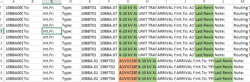 How to get the next cells of a special column with dynamic conditions and remove extra cells ...
