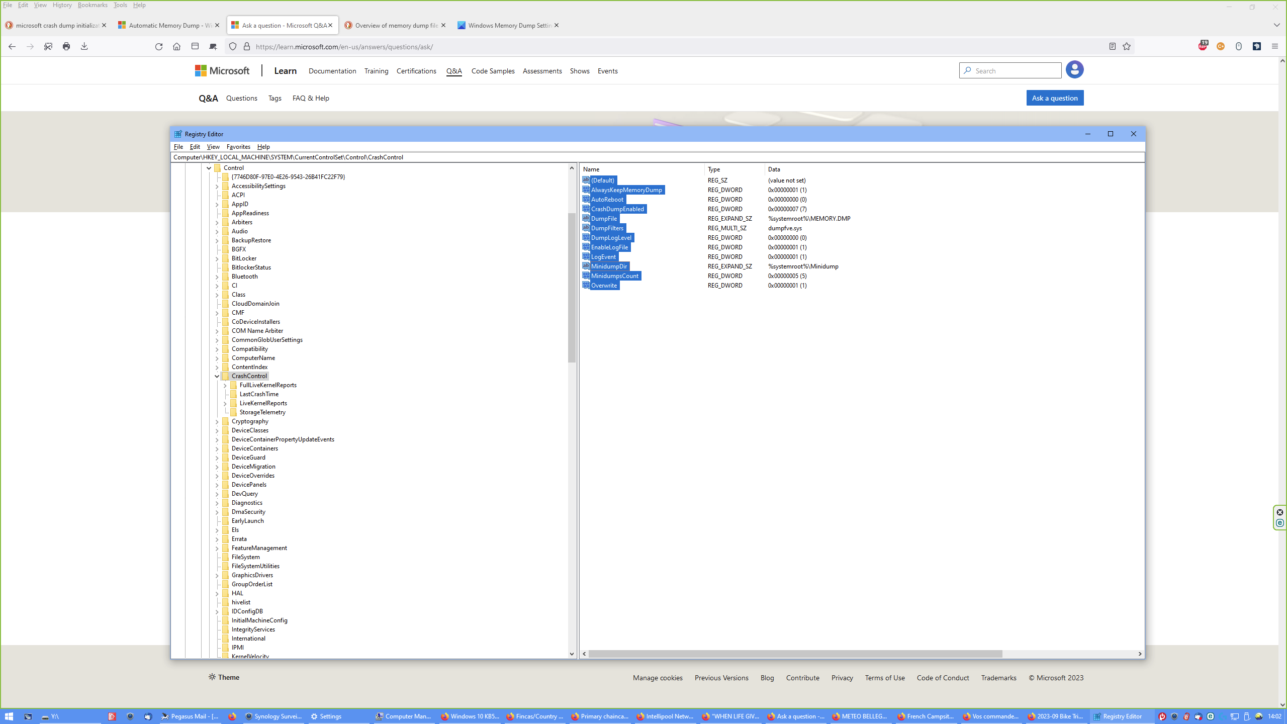 How do I stop 'Crash Dump Initialization Failed' at startup - Microsoft Q&A How do I stop 'Crash Dump Initialization Failed' at startup - Microsoft Q&A