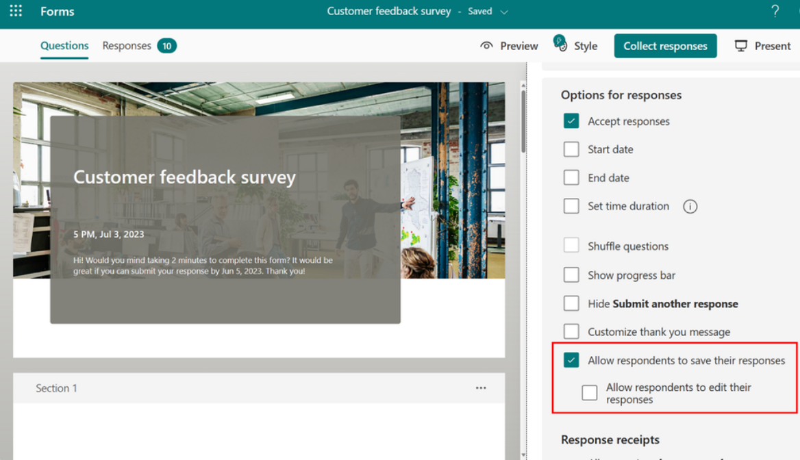 MS Form QR code - Microsoft Q&A