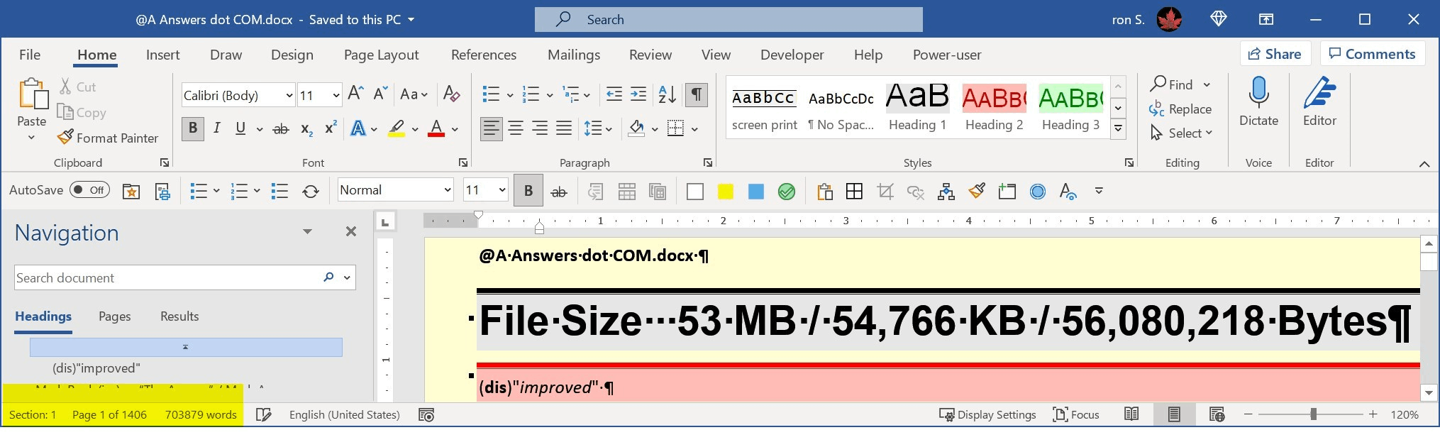 Edit large word documents - Microsoft Q&A