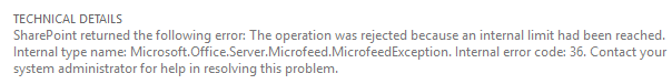 SharePoint 2013 InvalidReplyRequest_MaxRepliesPerRootPost_LimitReached ...