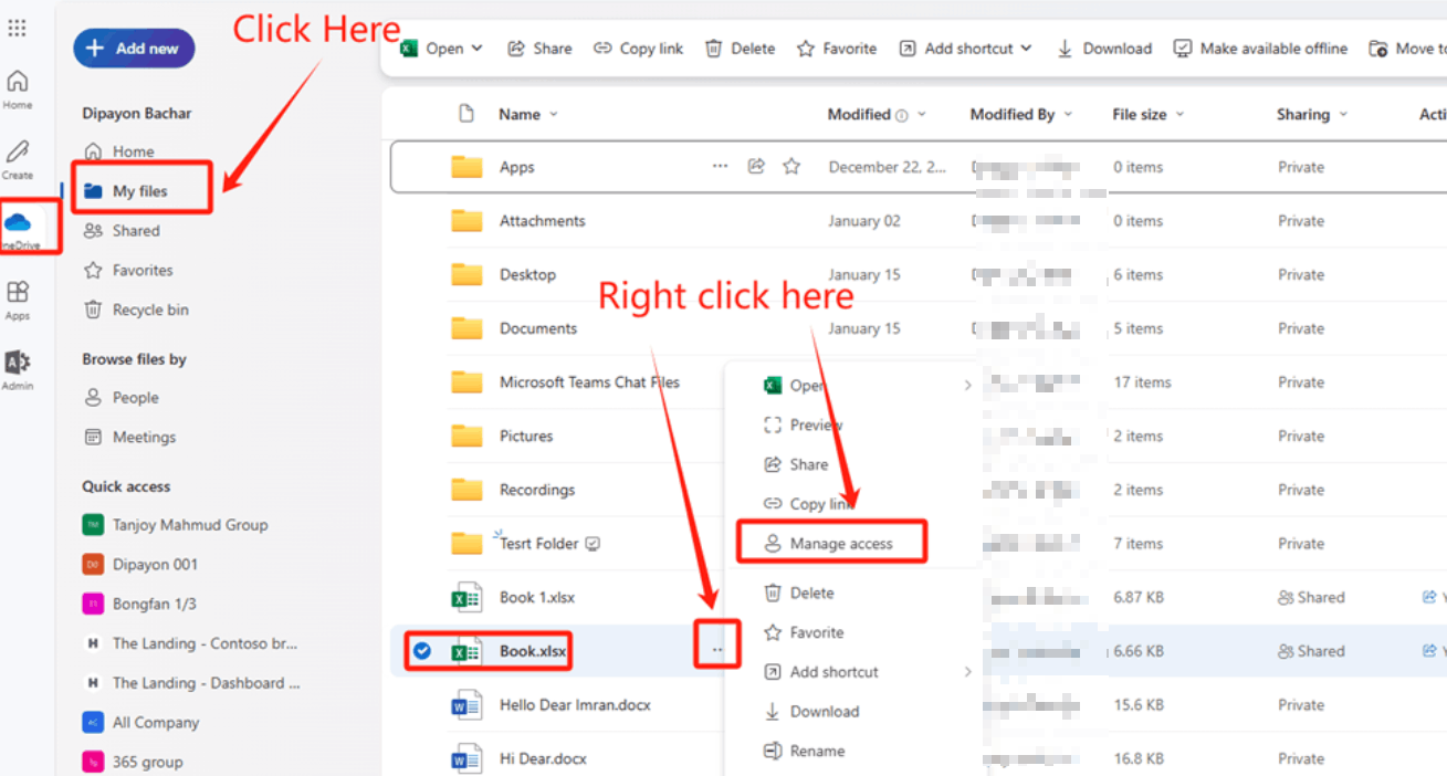 How can I manage the people I have shared a Microsoft Excel sheet with ...