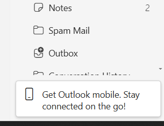 Remove the "Get Outlook for Mobile" message from new Outlook desktop ...