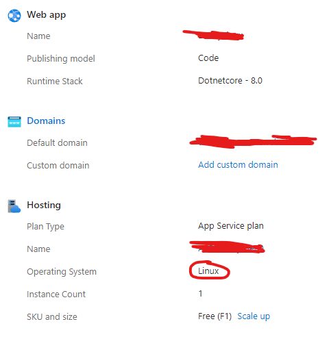 Getting the following error when deploying a Blazor Server App using Deployment Center: Azure ...