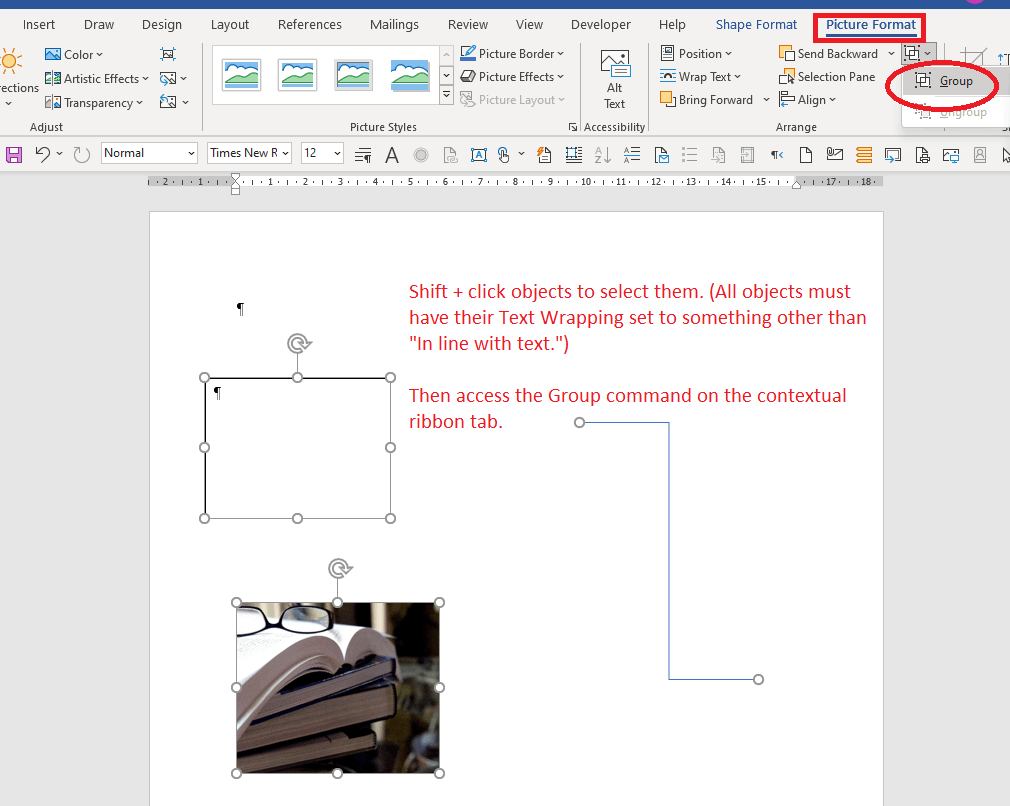 Grouping not working in Word 365 - Microsoft Q&A