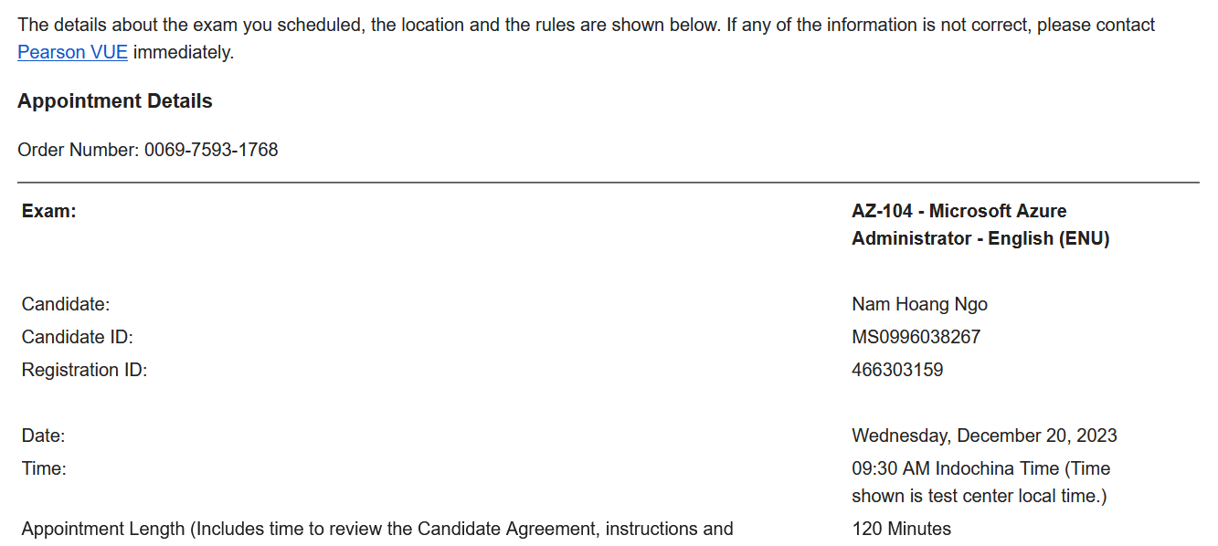Reschedule my test (az104) - Microsoft Q&A