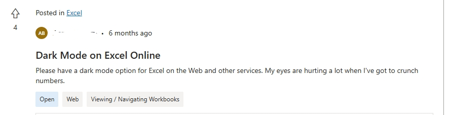 Issue with Dark Mode Affecting Excel Files in SharePoint via Web Browser - Microsoft Q&A
