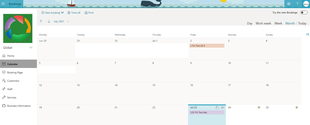 New Microsoft Bookings UI not showing calendar events - Microsoft Q&A
