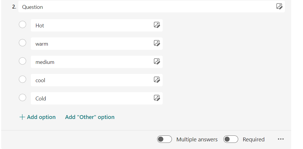how can i create a Semantic Differential Scale in microsoft forms ...