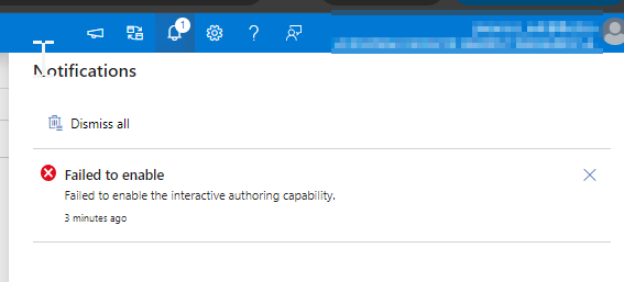 Error: Failed to enable - AutoResolveIntegratinRuntime interactive authoring - Microsoft Q&A
