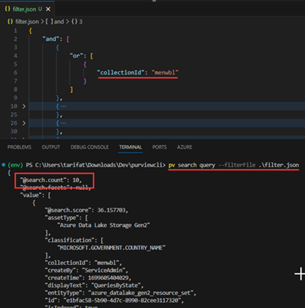 Extracting The Metadata From Purview In Json File Using Purview Cli