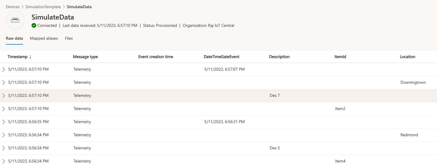 How to generate custom telemetry string data for a simulated device sensor in IoT Central and in ...